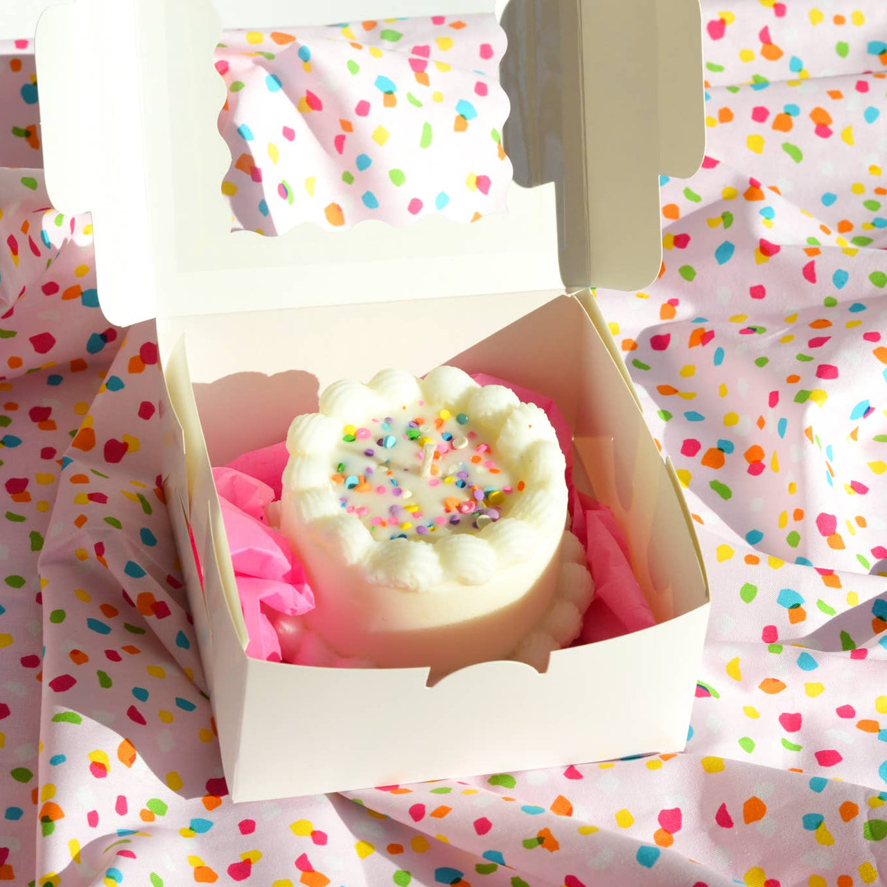 Birthday Cake Shaped Candle – Potted