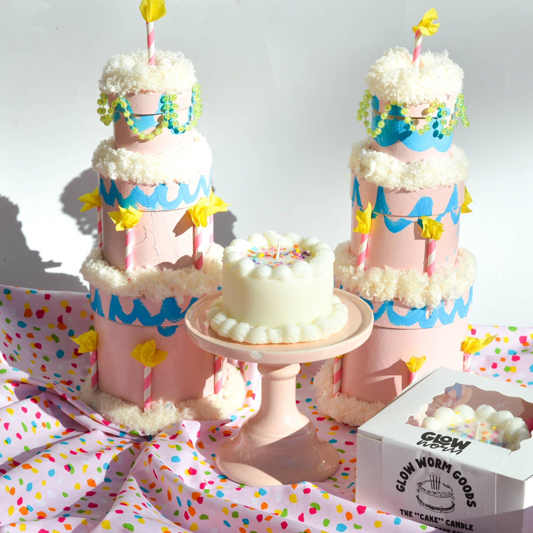 Birthday Cake Shaped Candle – Potted