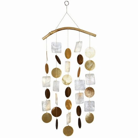Bamboo Arch Gold Capiz Shell Chime – Potted